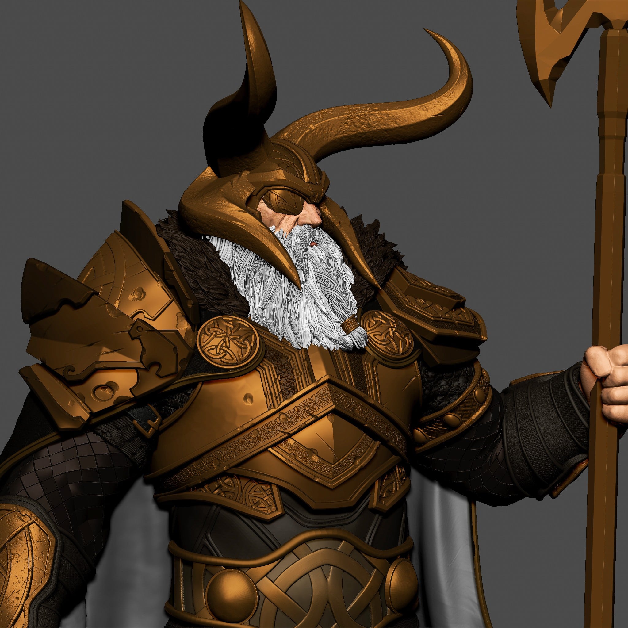 Odin (Museum) 1/4 Scale Custom Statue - Unboxing Bros