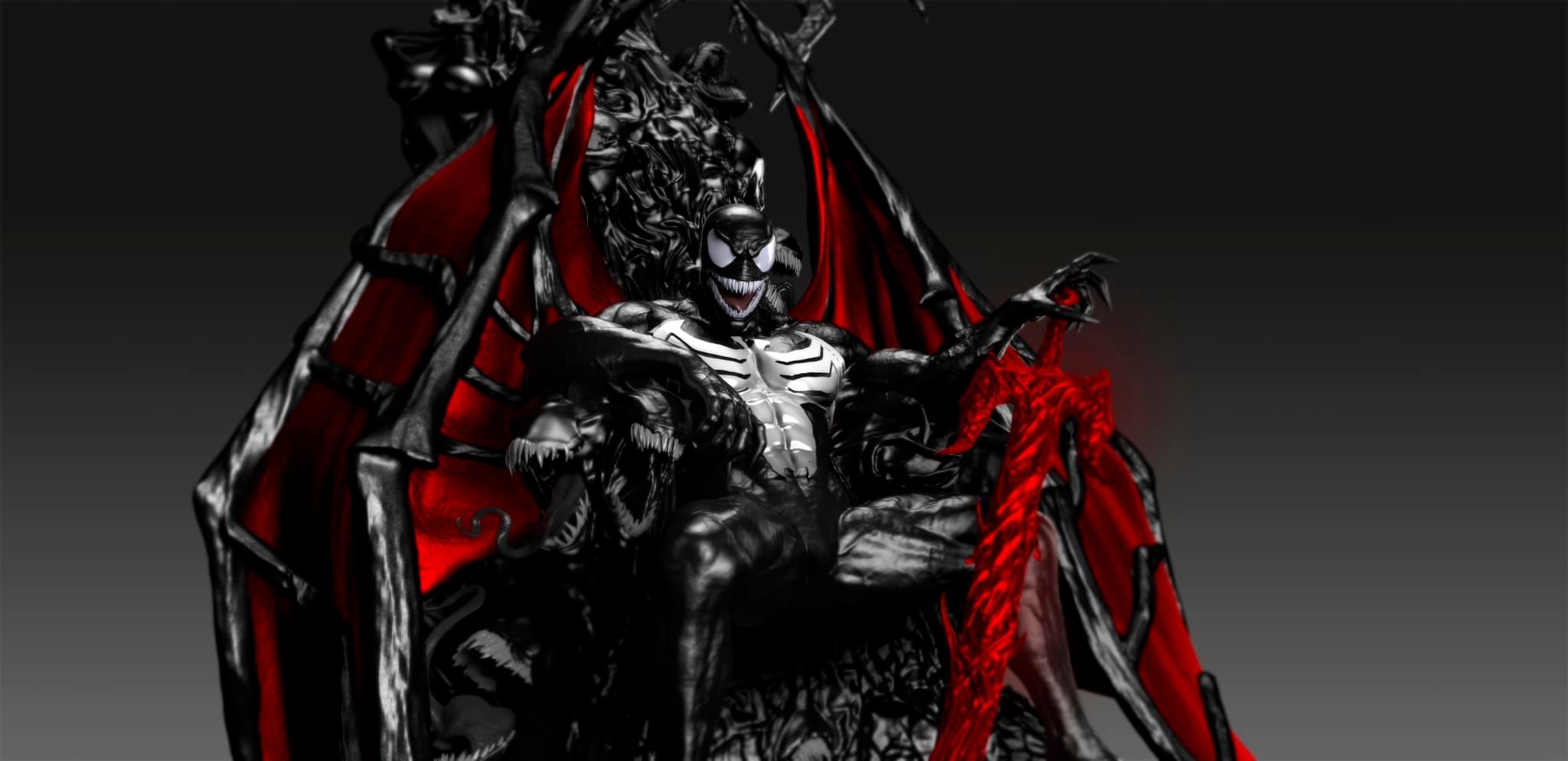 Venom on Throne 1/4 Scale Custom Statue - Unboxing Bros