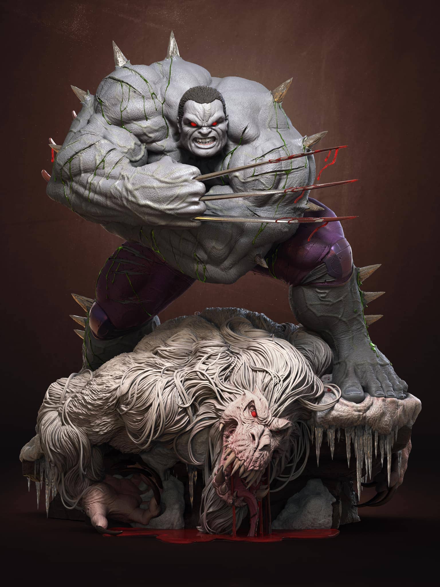 Weapon H VS Wendigo 1/4 Scale Custom Statue - Unboxing Bros