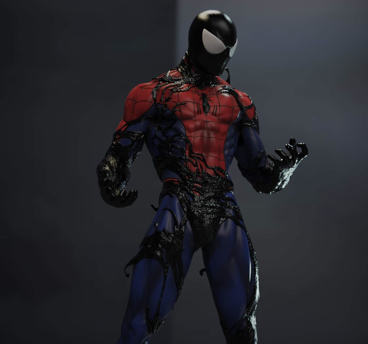 Symbiote SpiderMan Transformation 1/4 Scale Custom Statue - Unboxing Bros