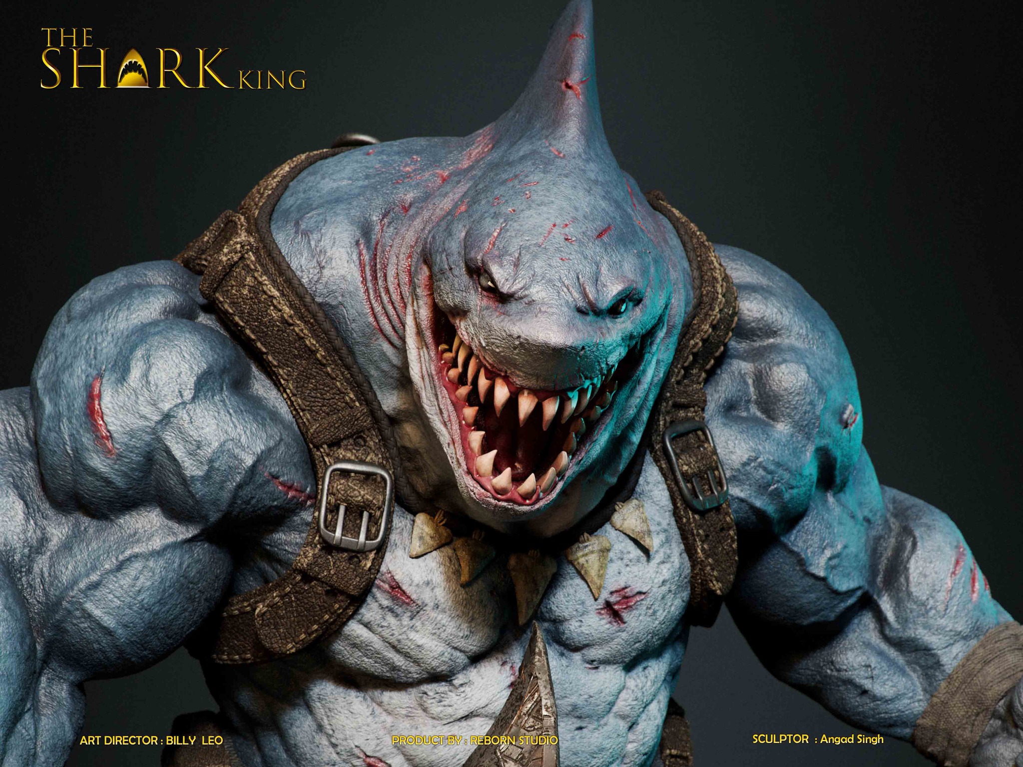 Shark King 1/4 Scale Custom Statue - Unboxing Bros