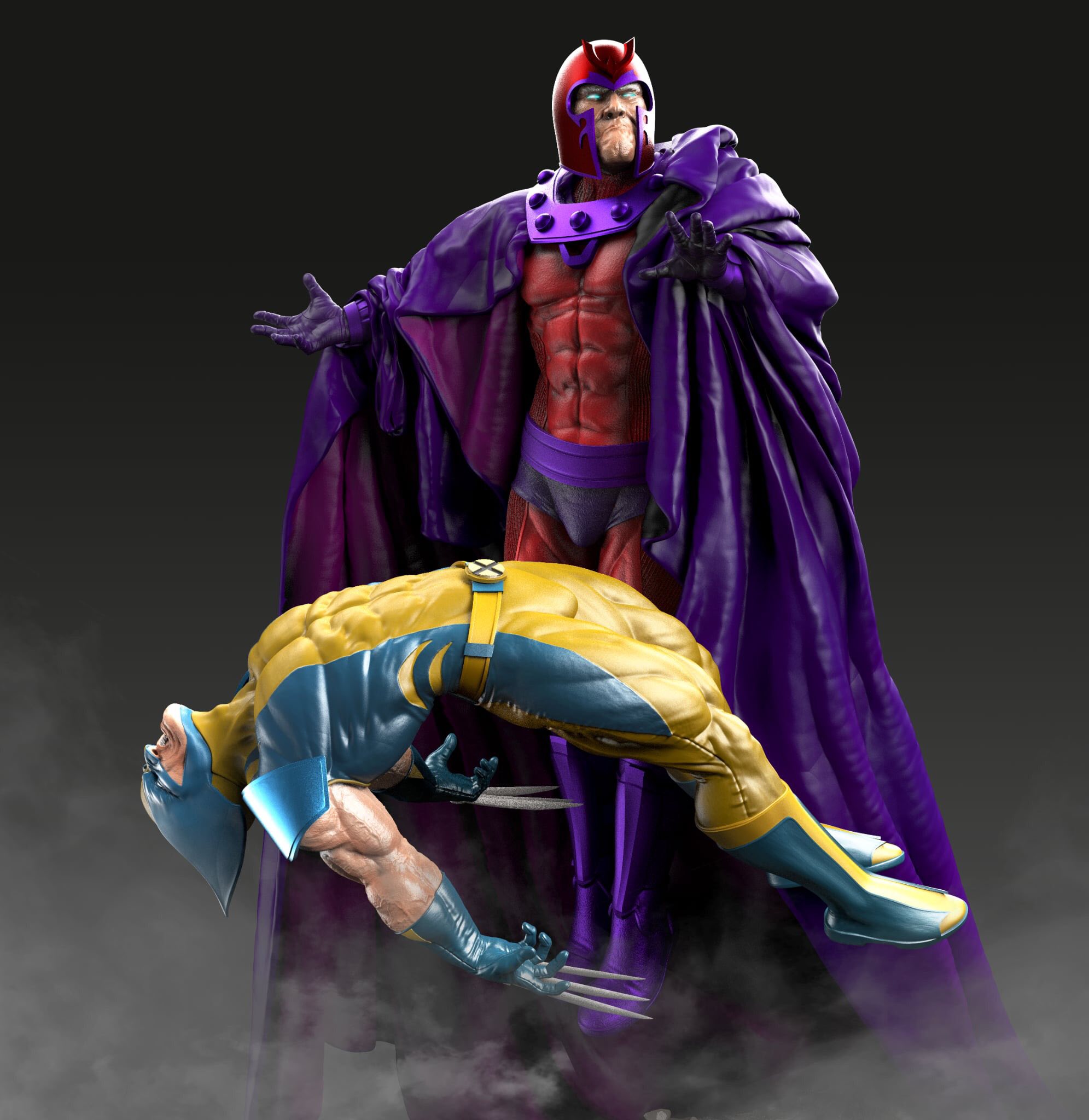 Magneto vs Wolverine Caleb 1/4 Scale Custom Statue - Unboxing Bros