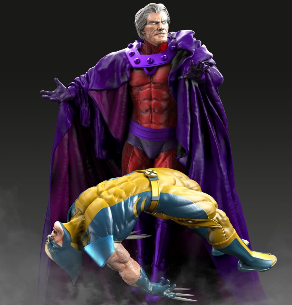 Magneto vs Wolverine Caleb 1/4 Scale Custom Statue - Unboxing Bros