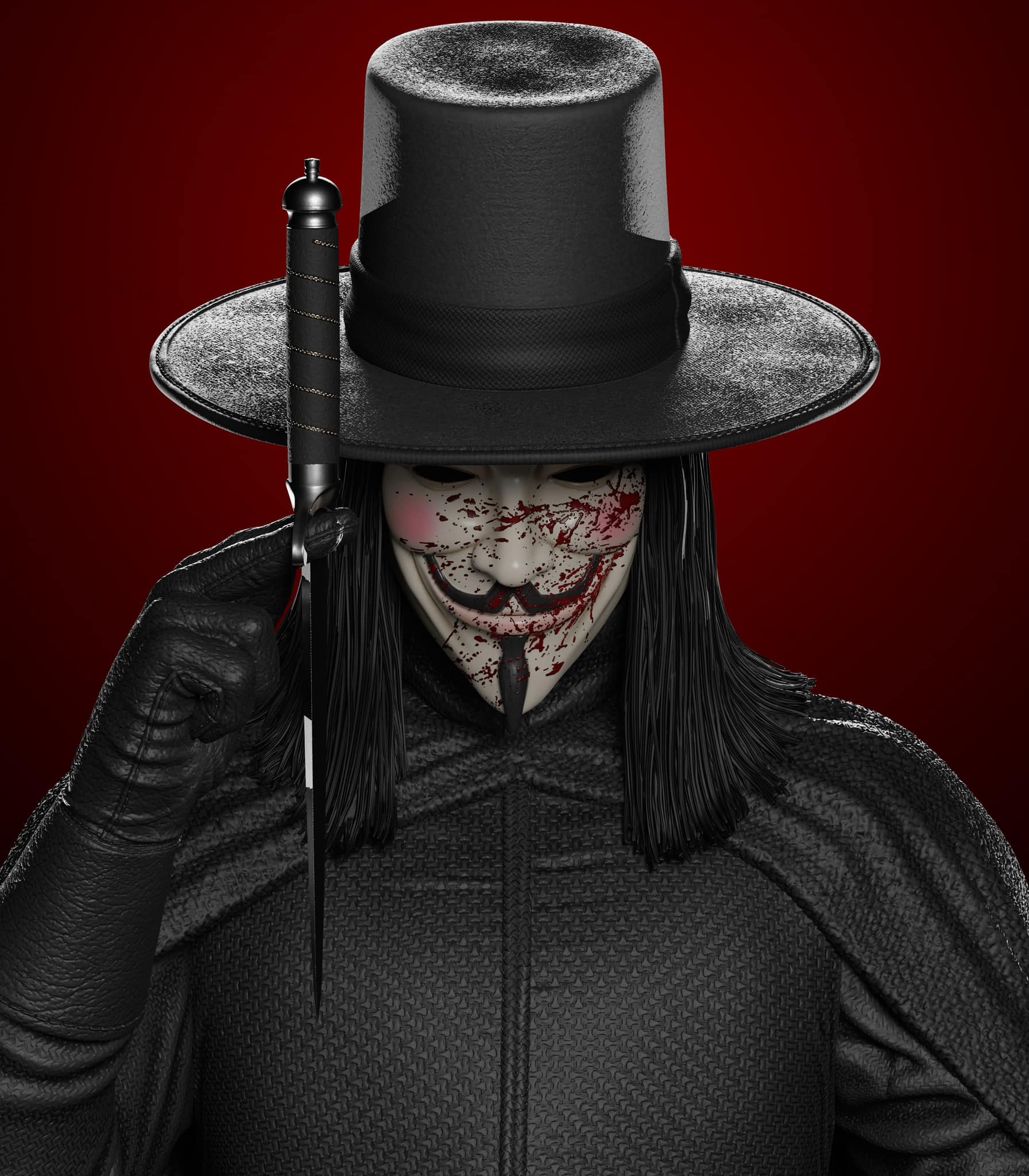 V For Vendetta 1/4 Scale Custom Statue - Unboxing Bros
